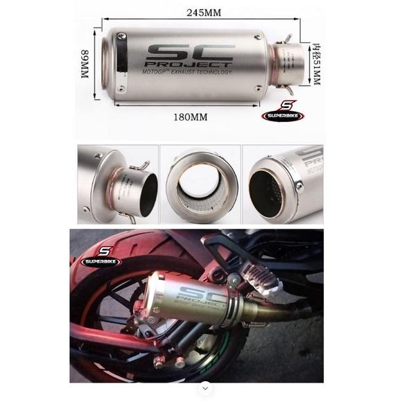 Sc Project Muffler box 51MM R25 MT25 Z800 Z250 MT07 MT09 - TikTok Shop ...