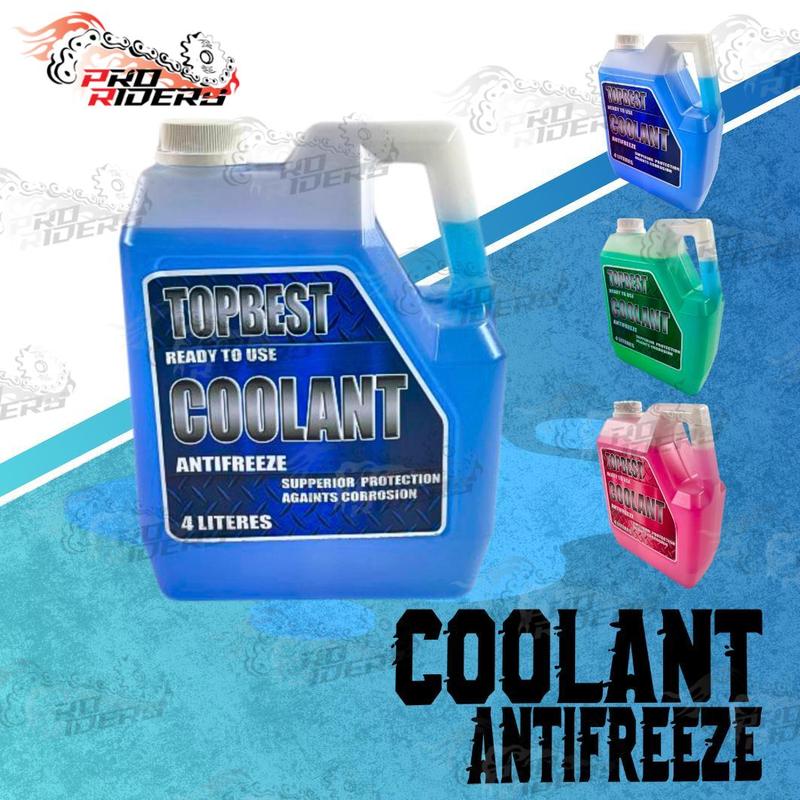 [PRO RIDERS] MOTORCYCLE CARE TOPBEST COOLANT ANTIFREEZE 4 LITERS ...