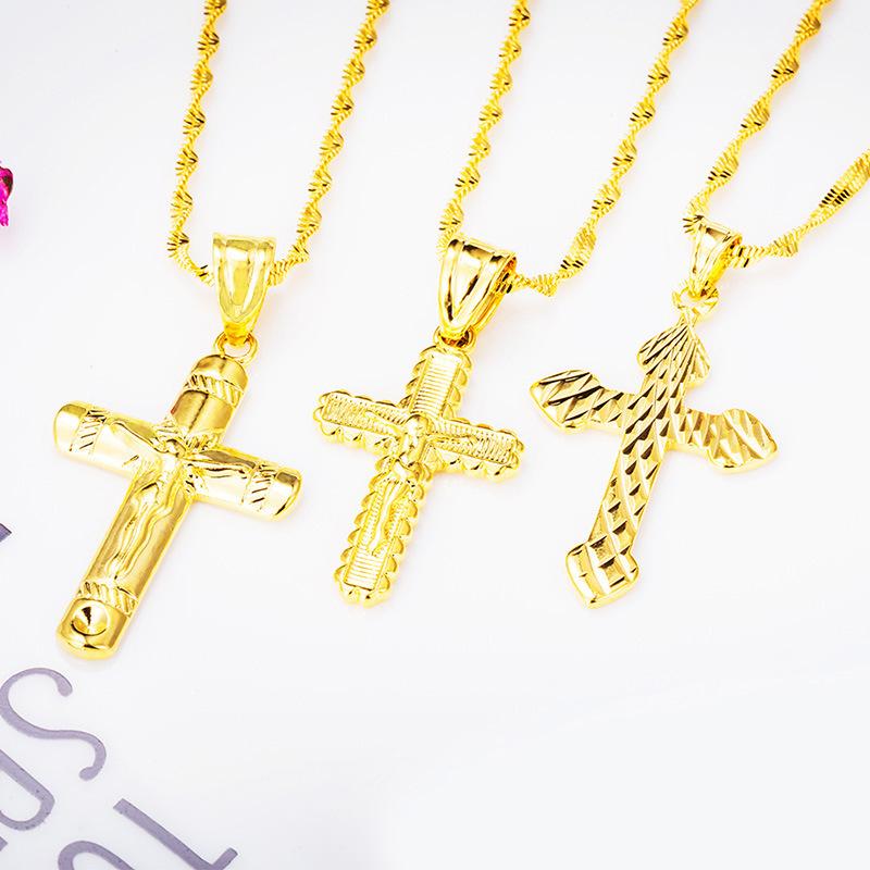Loket salib emas aluvial retro untuk lelaki dan wanita, kalung - TikTok ...