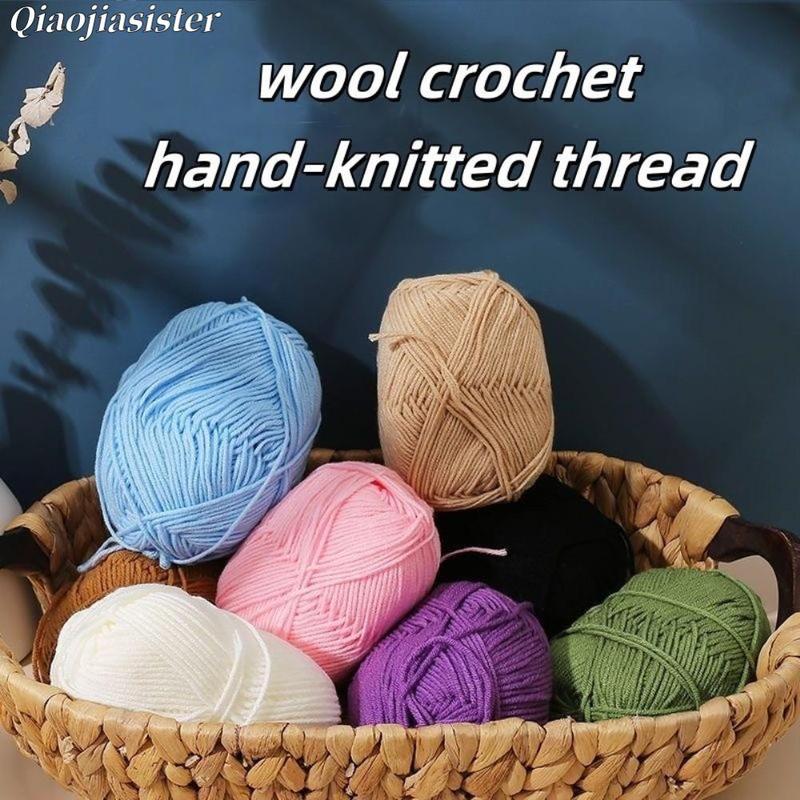 4 Strands Of Milk Cotton 25g/Roll Wool Crochet Hand-Knitted Thread ...