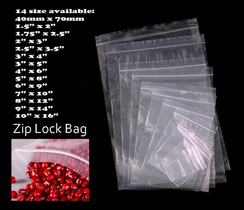 Ziplock Bag / Zip Lock Storage Plastic Bag - Transparent Sealable ...