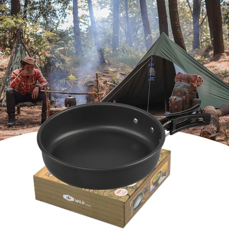 Durable Non-stick Camping Frying Pan with Foldable Handle Aluminum ...