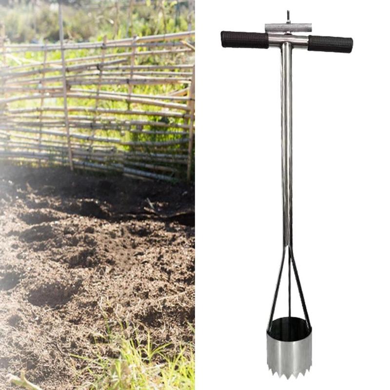 Garden Bulb Planter Tools Long Handled Manual Hand Digger Garden ...