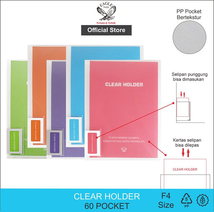 Jual EAGLE FILES Clear Holder / Dokumen Keeper / Display Book ...