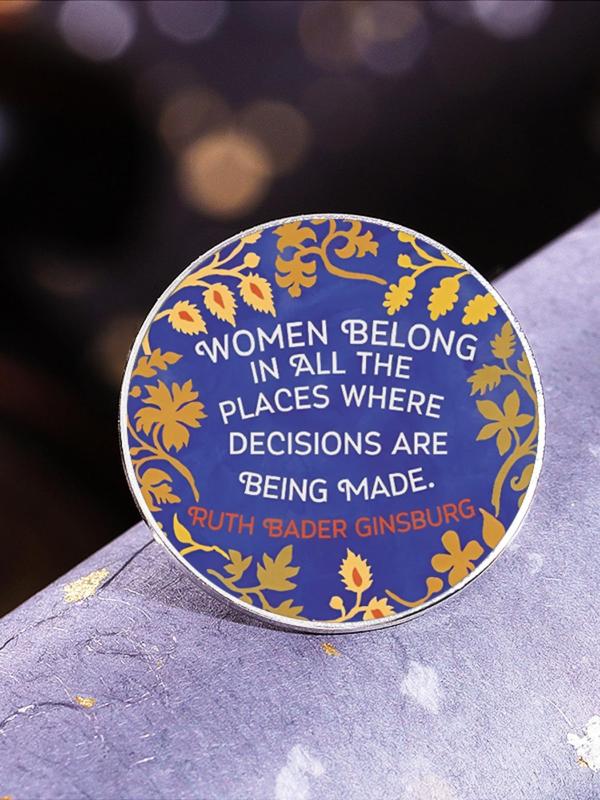 Round Shaped Letter Slogan Pattern Badge Brooch Pin, Fashion - TikTok Shop