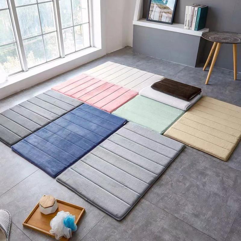 Memory Foam Mat Non-slip Plush Water Absorption Safety Microfiber ...