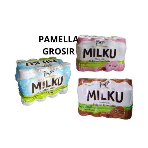 MILKU COKLAT ORIGINAL STROBERI 200Ml 1 pack isi 12 botol - Shop | Tokopedia
