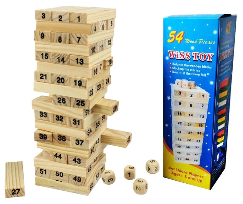Number Wooden Jenga Stacking Block Tower / Permainan Blok Kayu - TikTok ...