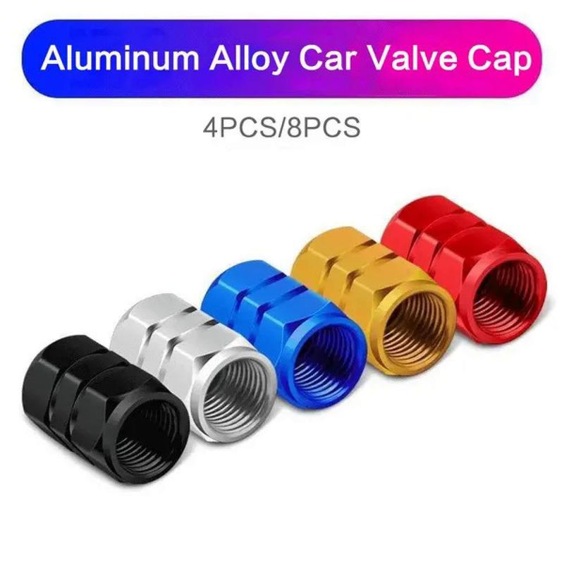 Aluminum Alloy Car Valve Cap, Car Universal Valve Tire Cap (4Pcs/8Pcs ...