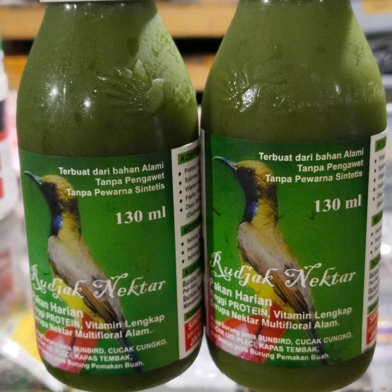 Rudjak Nektar Nectar 130 Ml Vitamin Pakan Harian Burung Kolibri Sogon ...