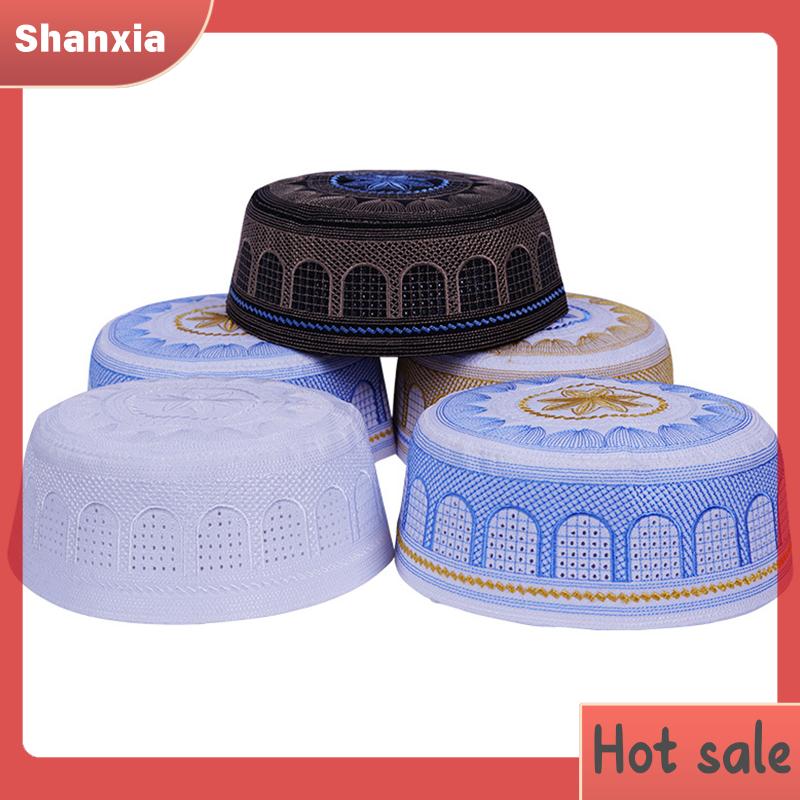 Topi Solat Lelaki Muslim, Ketibaan Baru, Bahan Kapas, Sulaman, Gaya ...