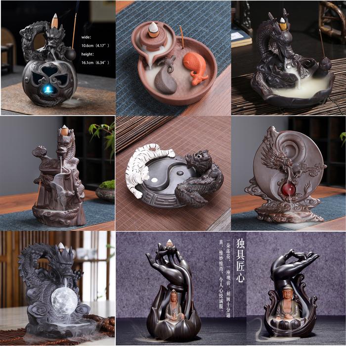 Jual Tempat Hio Dupa Peluru Air Terjun NAGA Kerucut Asap Turun Back ...