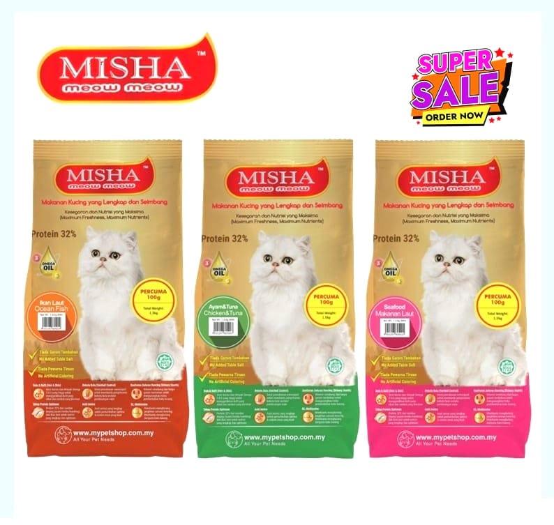 Makanan Kucing Misha 1.5kg Misha Cat food 1.5kg - TikTok Shop Malaysia