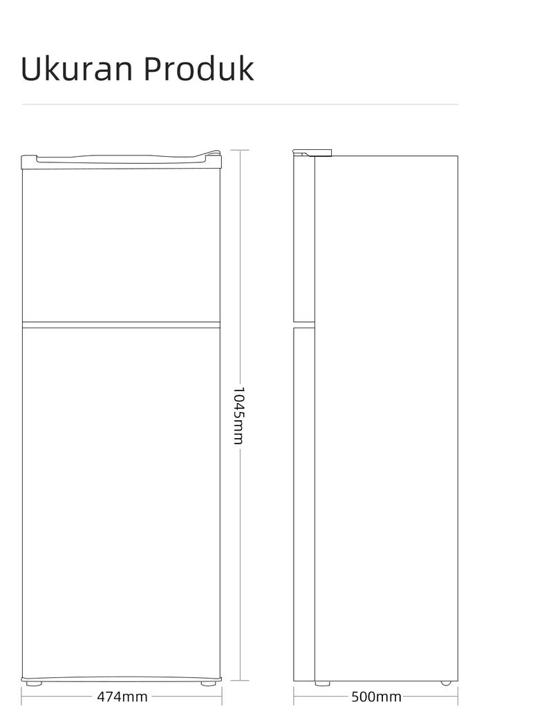 CHiQ KULKAS / LEMARI ES 2 PINTU CTM158DB (122L) - Shop | Tokopedia