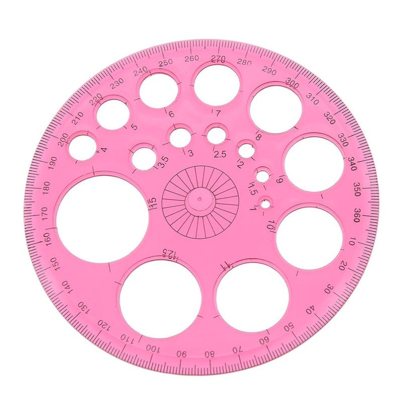 XRHYY 1 Pieces Patchwork Circular Template Ruler 360 Degree Full ...