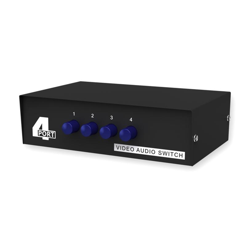 FENG Universal Compatibility 4 Way Video Switcher for Connecting ...