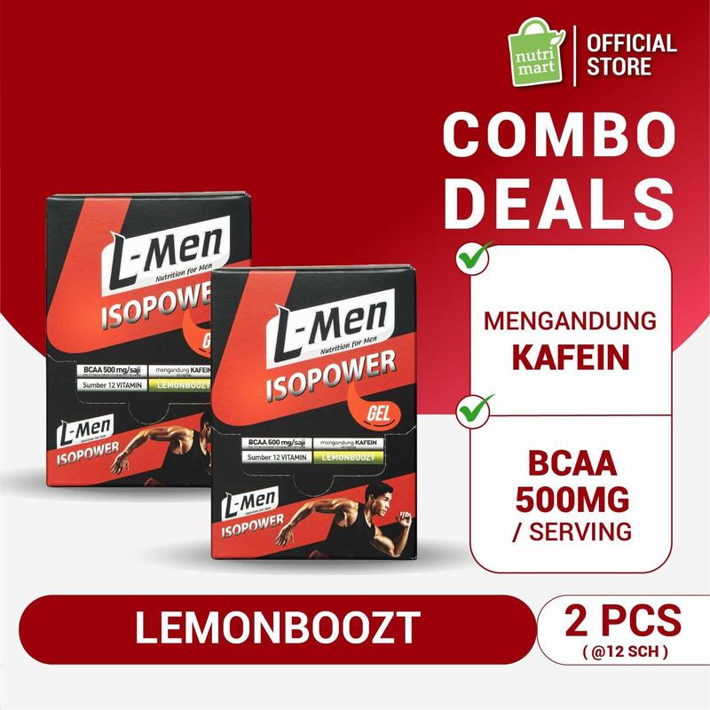 Twin Pack - L-Men Isopower Gel Lemonboozt 12 Sch - Shop | Tokopedia