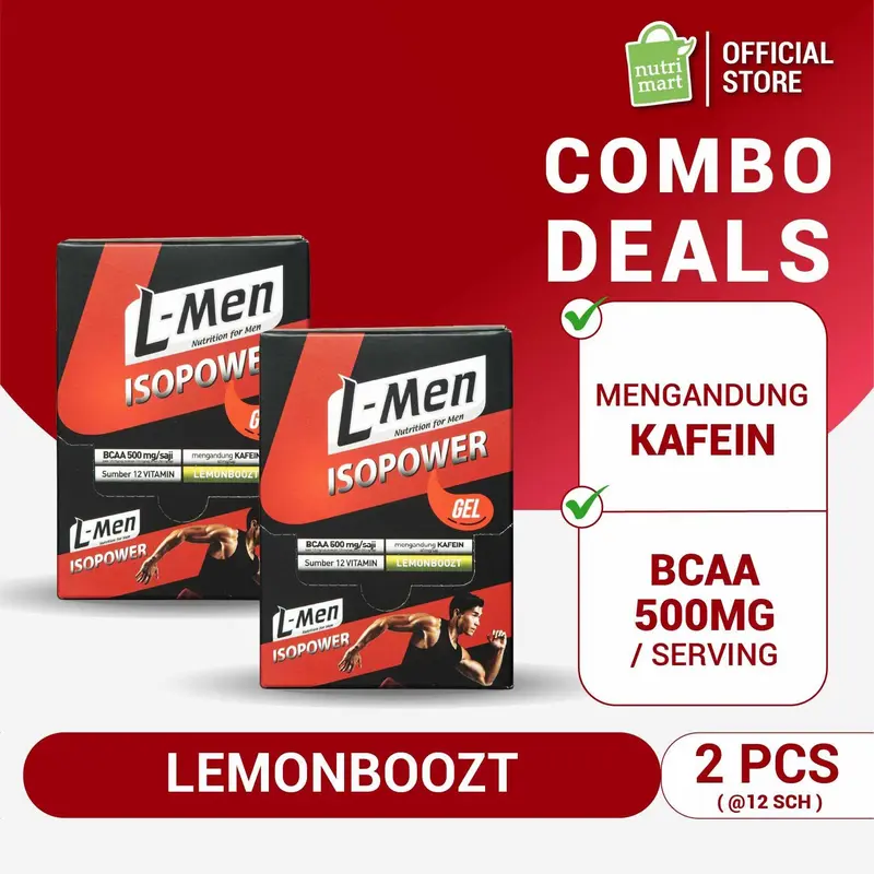 Twin Pack - L-Men Isopower Gel Lemonboozt 12 Sch - Shop | Tokopedia