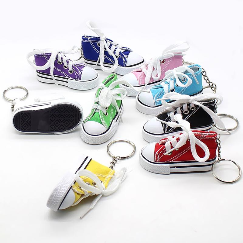 Creative Simulation Canvas Shoe Keychains Funny Mini Shoes Shape ...