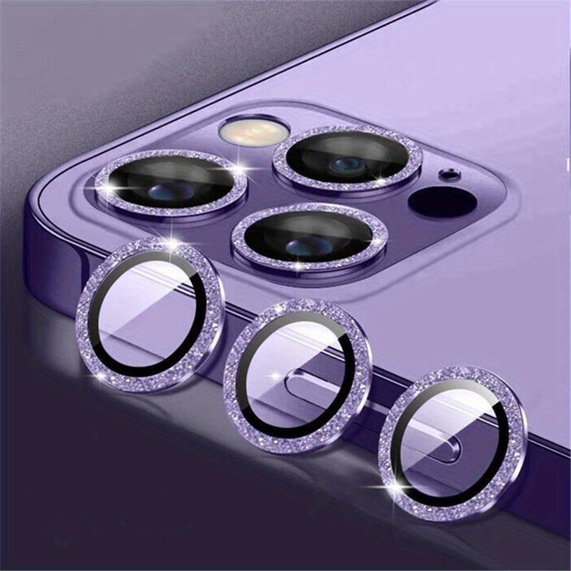 Purple Sparkling Artificial Diamond Protective Film For IPhone - TikTok ...