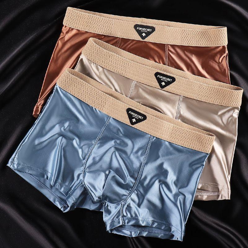 3-Pack Premium Men's Cooling Underwear - Ice Silk Anti-Bacterial ...