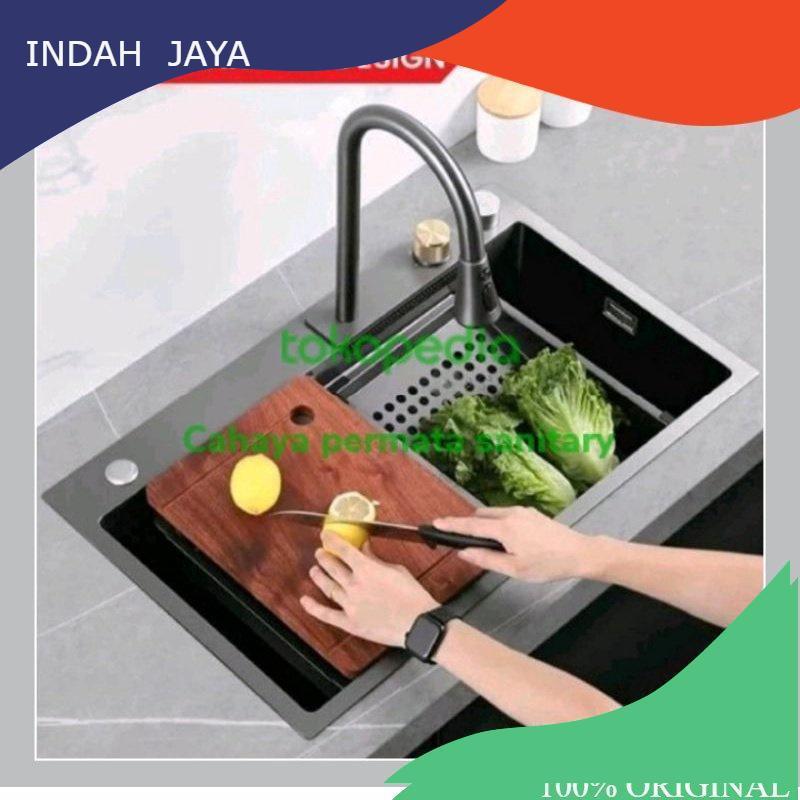 KITCHEN SINK HITAM Black 7545 Desain Complit Set New Bak Cuci - Shop ...