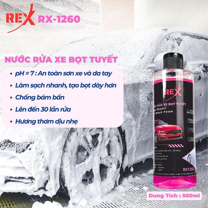 Nước rửa xe REX Car Wash Foam RX1260 siêu bọt - Tẩy sạch bụi - TikTok ...
