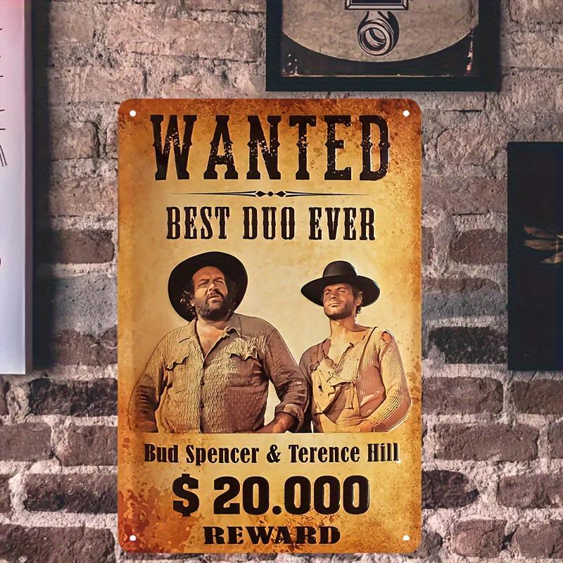 Vintage Western Style Wanted Poster, Metal Sign, Wall Decor for Home ...