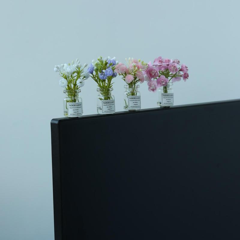 Random Style Mini Vase Artificial Flower, 1/3/4 Counts Cute Vase ...