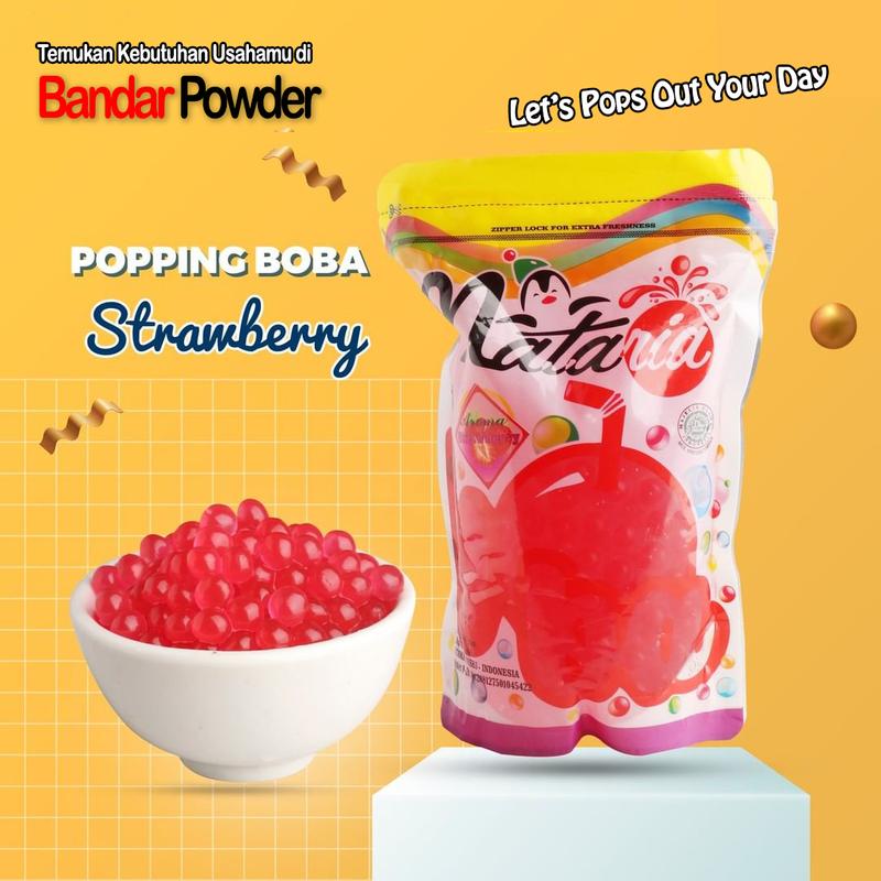 Poping Boba Strawberry 500gr | Distributor Bubuk Minuman Tapioca - Shop ...