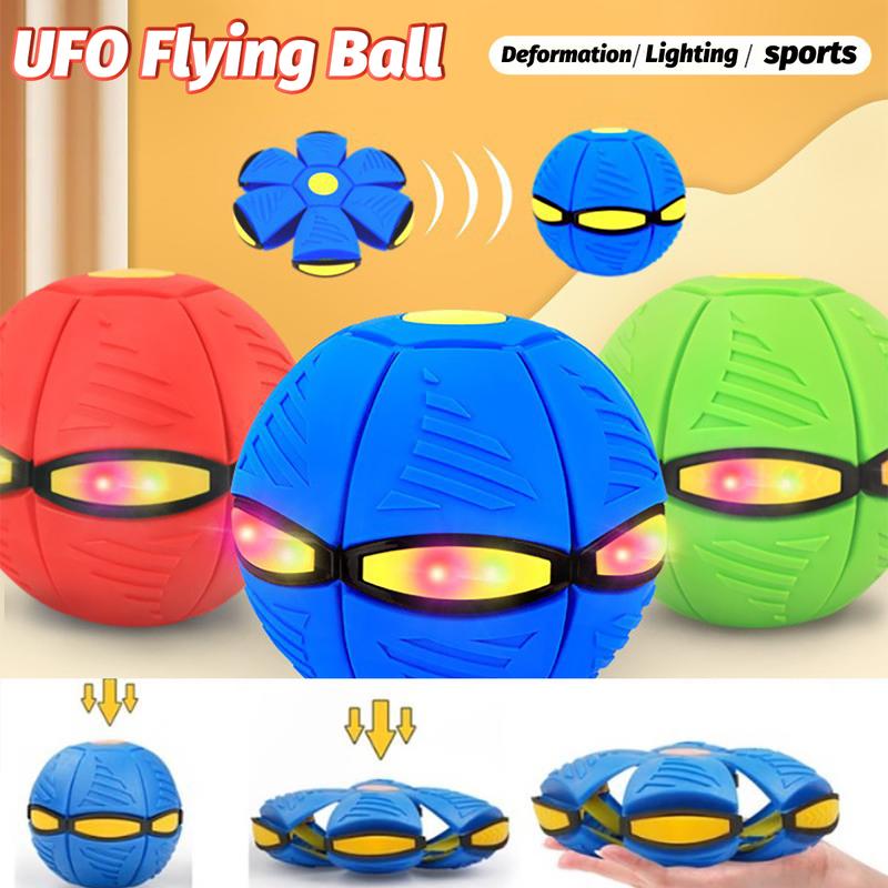 flying ball Kids Flat Throw Disc Ball Flying UFO W/ Led Ligh - TikTok ...