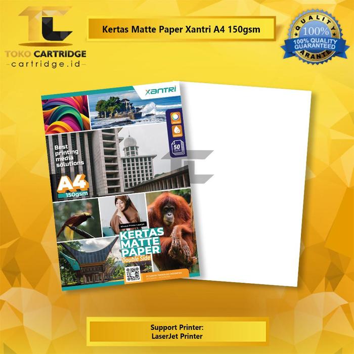Jual Kertas Xantri Brosur Matte A4 150gsm 150 gsm Isi 50 Lembar Ink Jet ...
