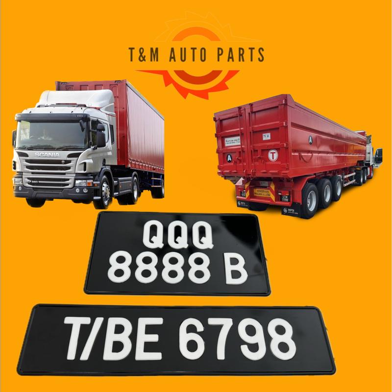 TRUCK NUMBER PLATE (ALUMINUM) WITH WHITE WORD - TikTok Shop Malaysia