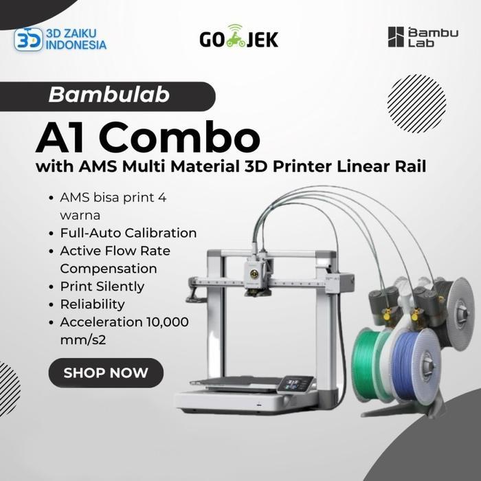 Bambu Lab A1 Combo with AMS Multi Material 3D Printer Linear Rail ...