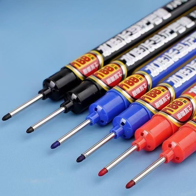 Long-head marking pen, woodworking marking pen, oil-based pen for wall ...