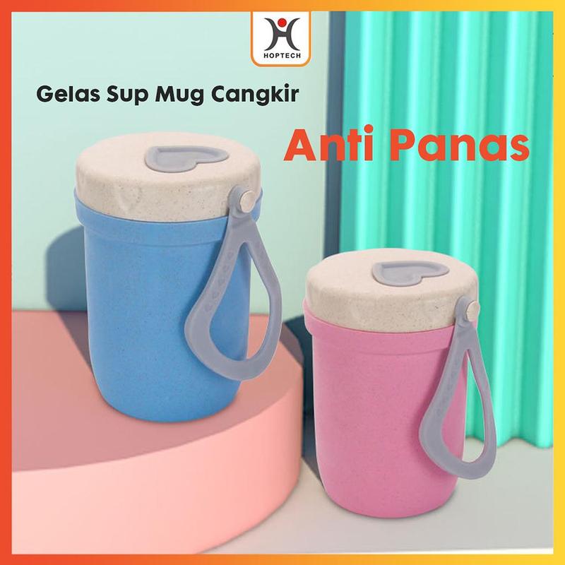 Gelas Sup Mug Cangkir Double layer anti panas Anti Bocor Motif - Shop ...
