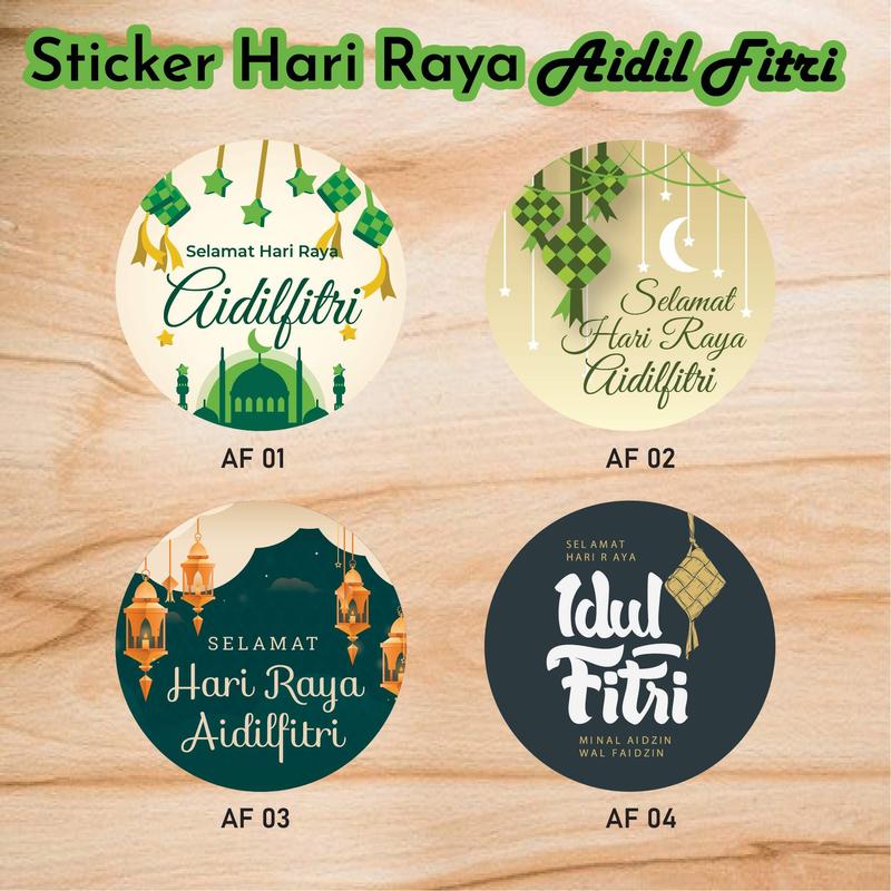 Sticker Hari Raya Aidil Fitri Label Stiker Aidilfitri - TikTok Shop ...