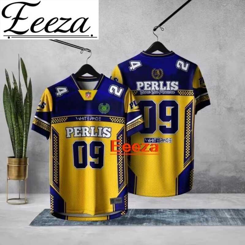 Baju Jersi PERLIS, Bahan Lycra, Koleksi 2024, Baju-T Lengan Pendek ...