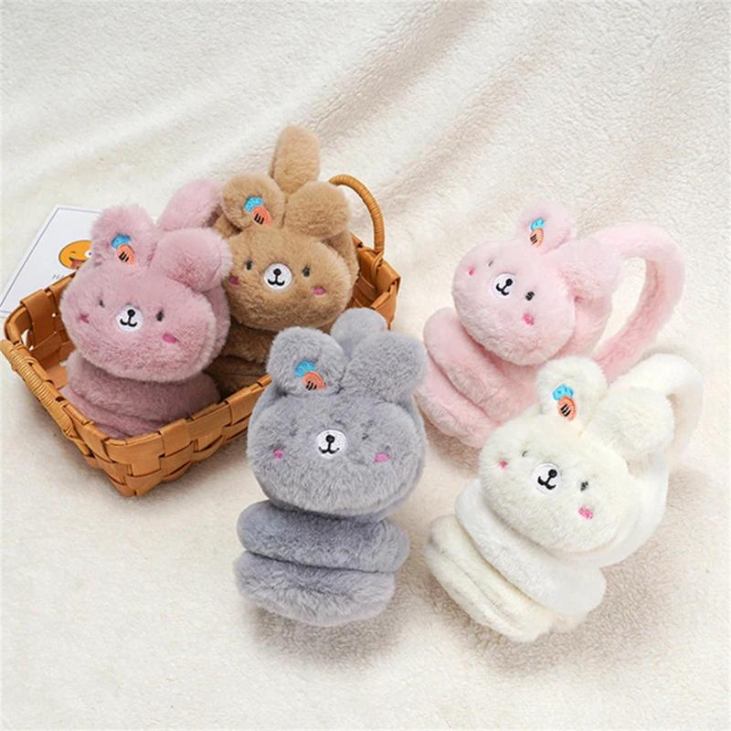 1PC Cartoon Rabbit Winter Warm Earmuffs Plush Thick Soft Ea - TikTok ...