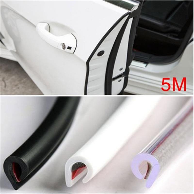 5m Auto Universal Car Door Edge Rubber Scratch Protector Moulding Strip ...