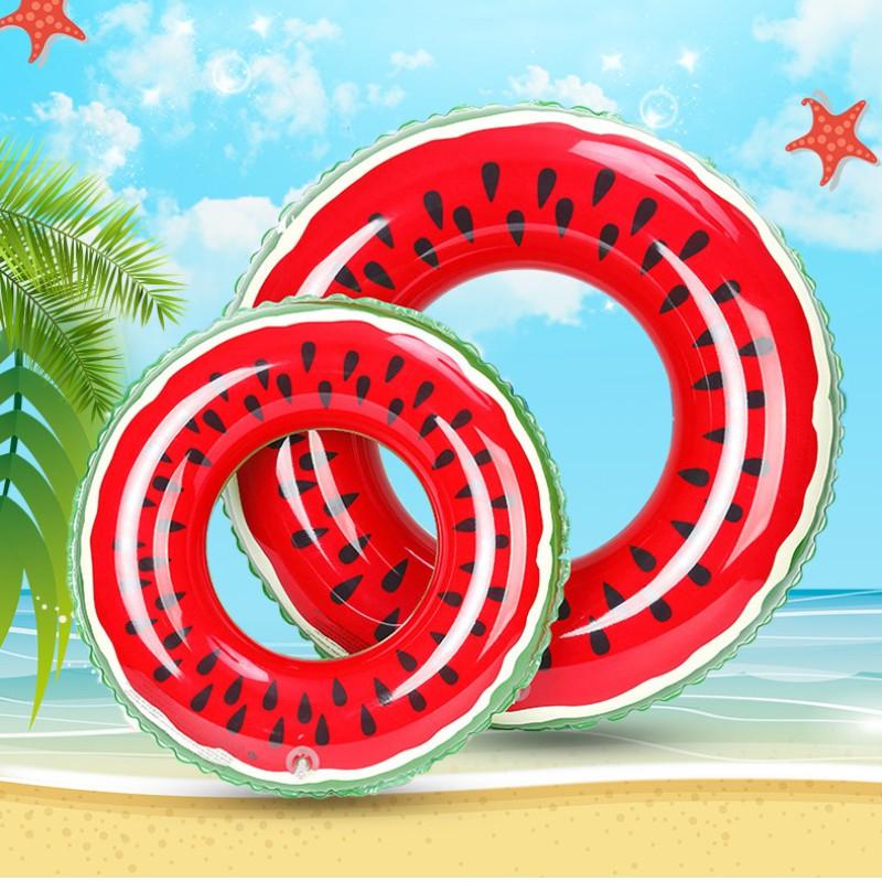 Watermelon Pattern Swimming Ring For Adult Kids Inflatable Mattress ...