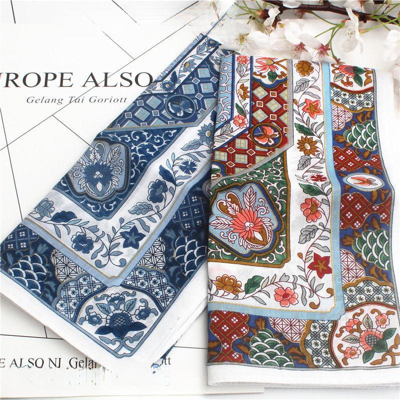 Flower Handkerchief Fashion Handkerchief Thin and Soft Absorbent ...