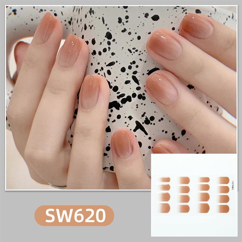 Nail Art Stickers Simple Solid Color Collection Nail Sticker - TikTok ...