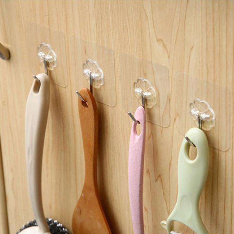 [HOU]10 PCS Wall Hooks 15 KG Heavy Duty Self Adhesive Hook Waterproof ...
