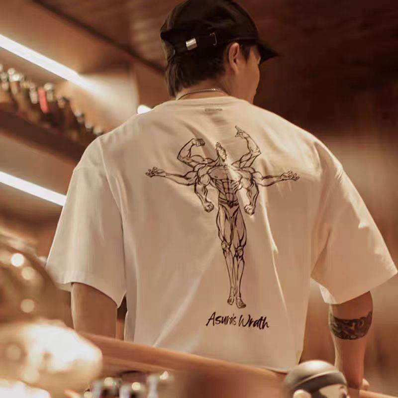Asura Wrath cotton short sleeve sports fitness short sleeve T-shirt ...