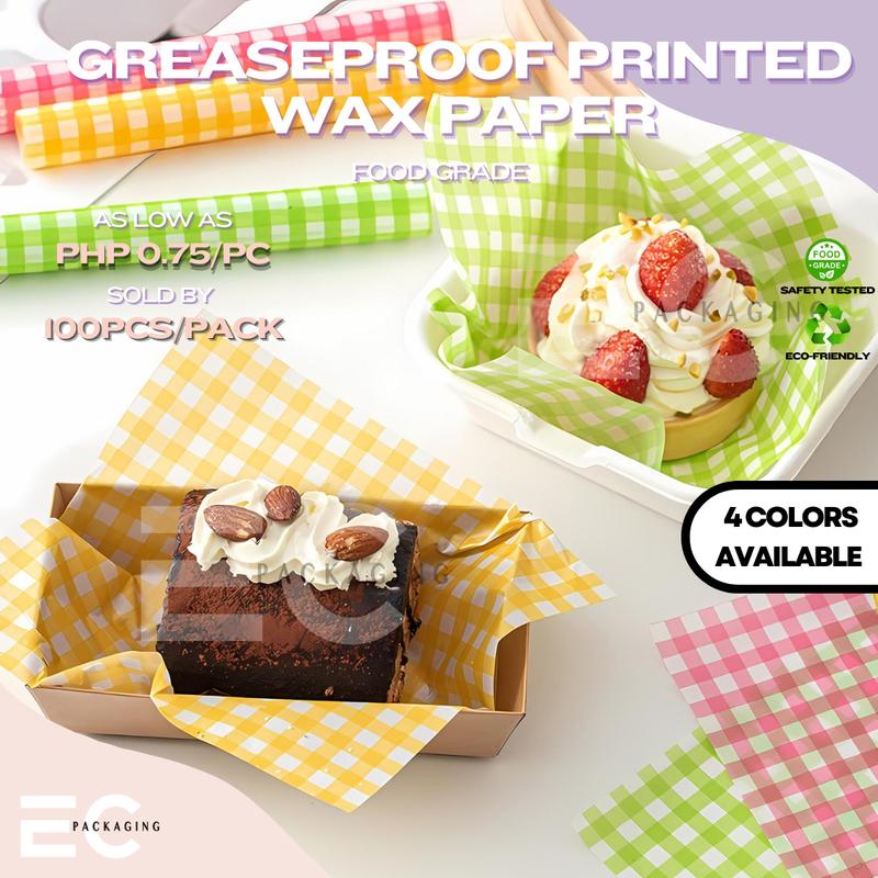 [EC] Printed Grease Proof Paper Bento Cake Paper Food Wrappe - TikTok ...
