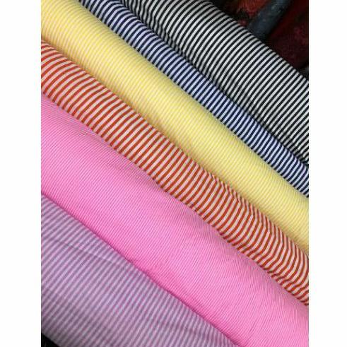 Jual Kain Katun Salur Garis Stripe Kecil Besar Meteran - Biru 02, 150cm ...