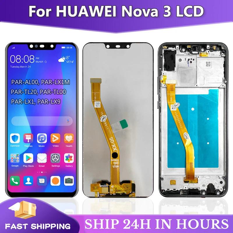 6.3 inch LCD for Huawei Nova 3 LCD display touch screen with frame for ...