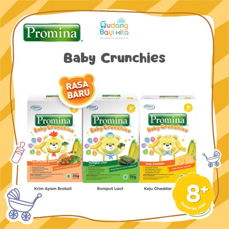 Promina Baby Crunchies Keju Cheddar / Snack Makanan Bayi - Shop | Tokopedia