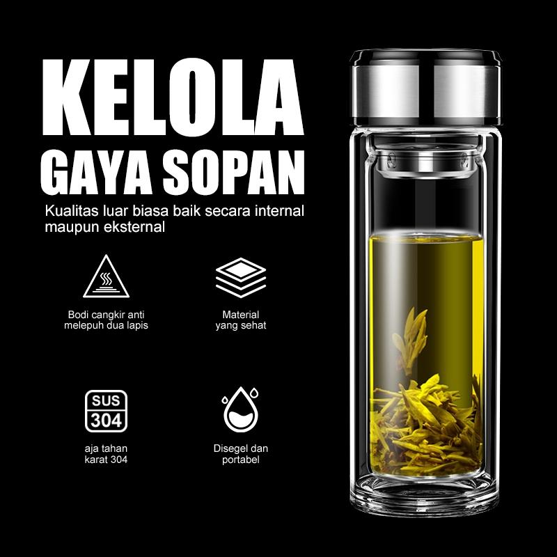 Botol Double Glass Bottle Tea Purifier Infused Water 350ml - Shop ...